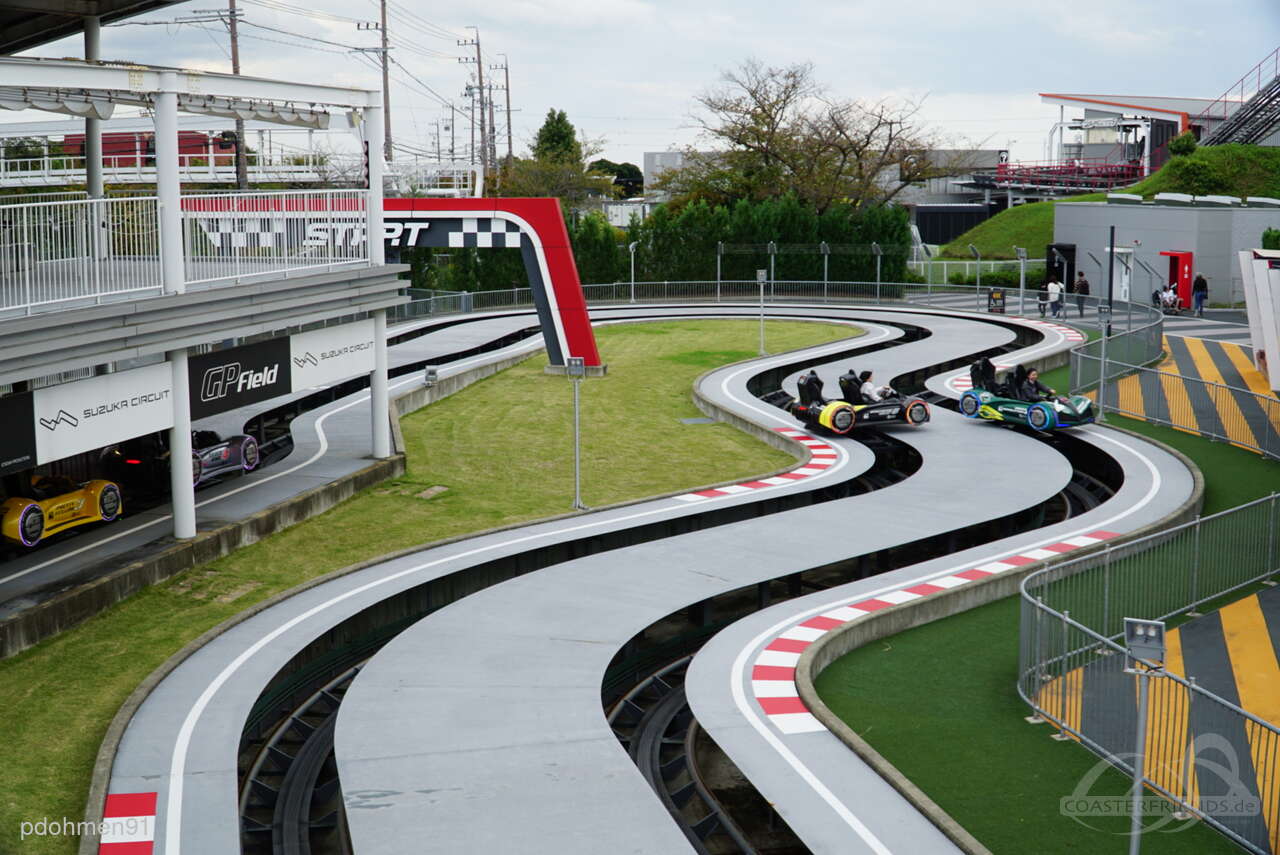 Duel GP (Left Track) im Parkcheckpoint für Freizeitparks und Achterbahnen