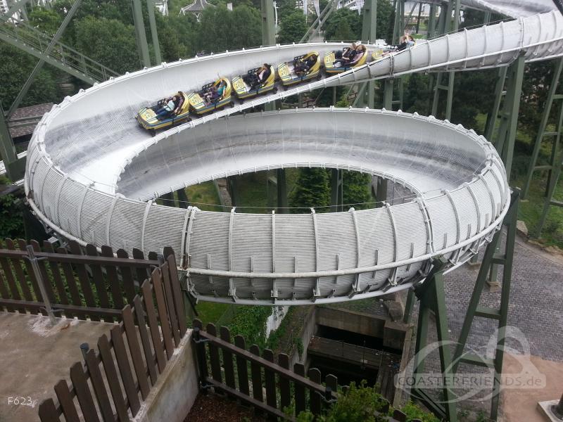 Bobbahn im Parkcheckpoint für Freizeitparks und Achterbahnen